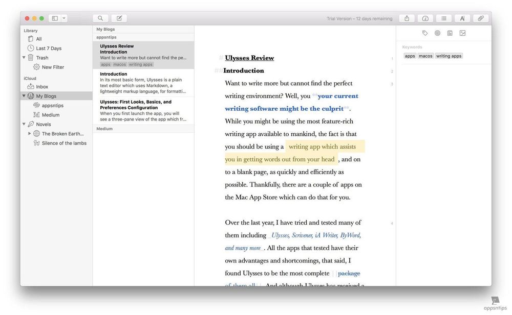 Ulysses Review and in-Depth Tutorial: What to Expect? | appsntips