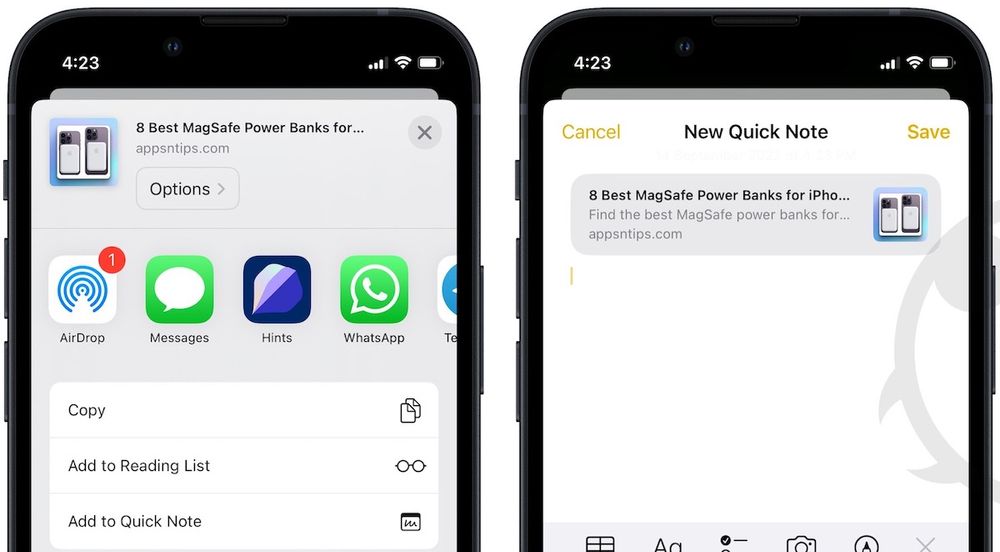 How to Use Quick Note on iPhone and Why You Should | appsntips