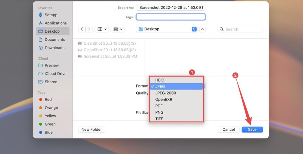 How to Convert Screenshots to JPG or PNG Format on Mac | appsntips