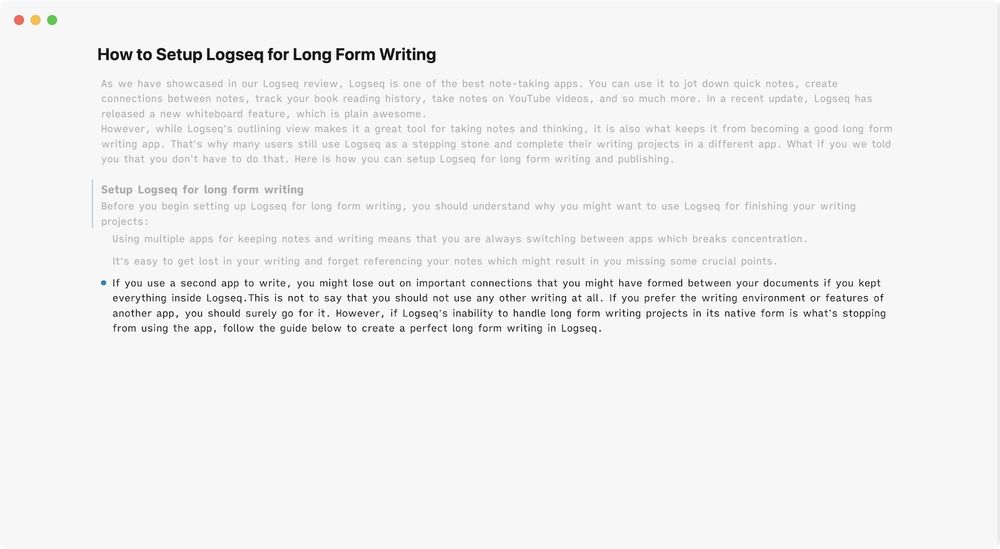 How to Setup Logseq for Long-Form Writing | appsntips