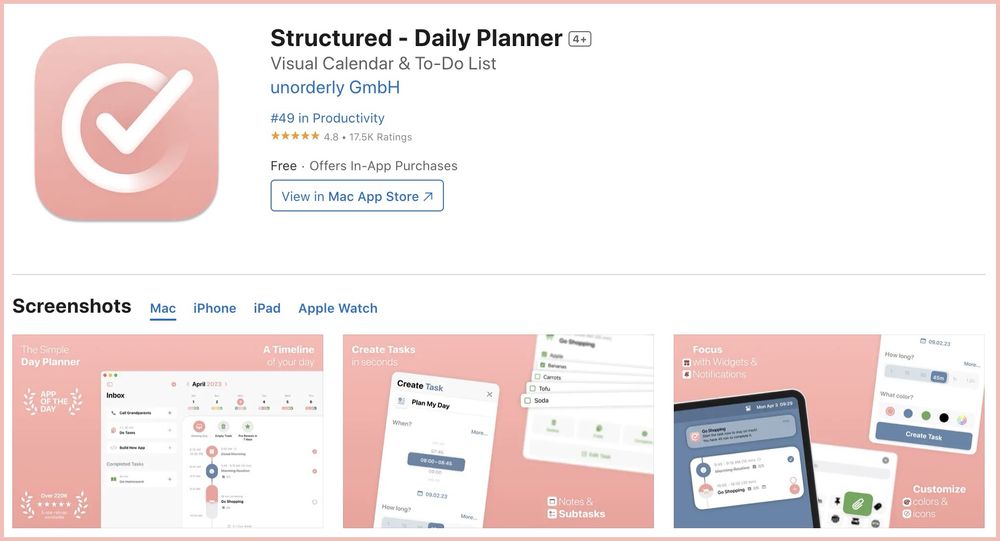 How to Plan Your Day with Structured | appsntips