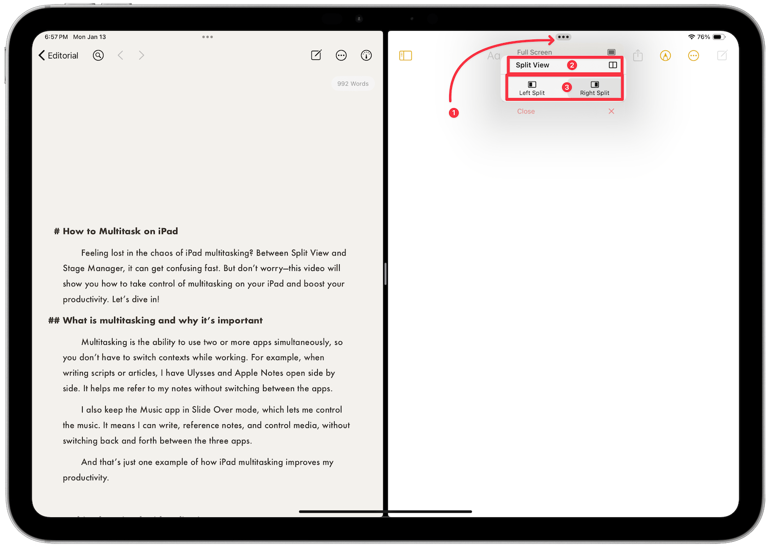 How to Multitask on iPad with Split Screen and Stage Manager