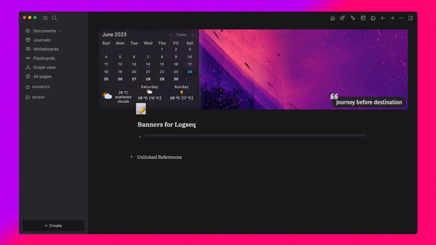 How to Set Page Banners in Logseq | appsntips