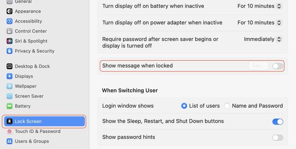 How to Display a Custom Message on Mac’s Lock Screen in macOS Ventura