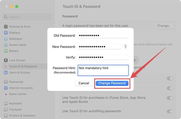 How to Change Mac Login Password in macOS Ventura | appsntips