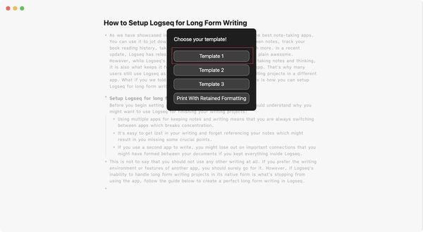 How to Setup Logseq for Long-Form Writing | appsntips