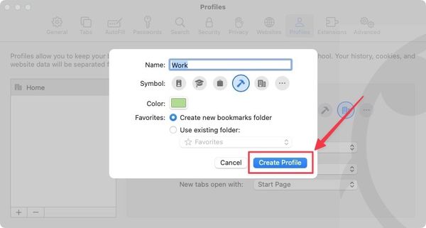 How to Create and Use Profiles in Safari | appsntips