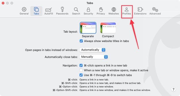 How to Create and Use Profiles in Safari | appsntips