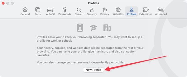 How to Create and Use Profiles in Safari | appsntips