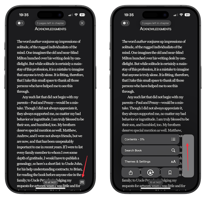 How to Use Vertical Scrolling in Apple Books | appsntips