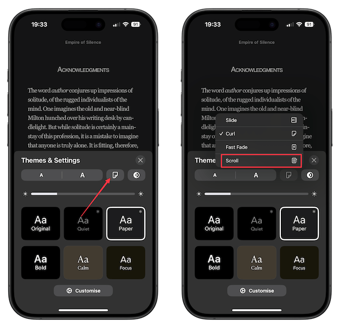 How to Use Vertical Scrolling in Apple Books | appsntips