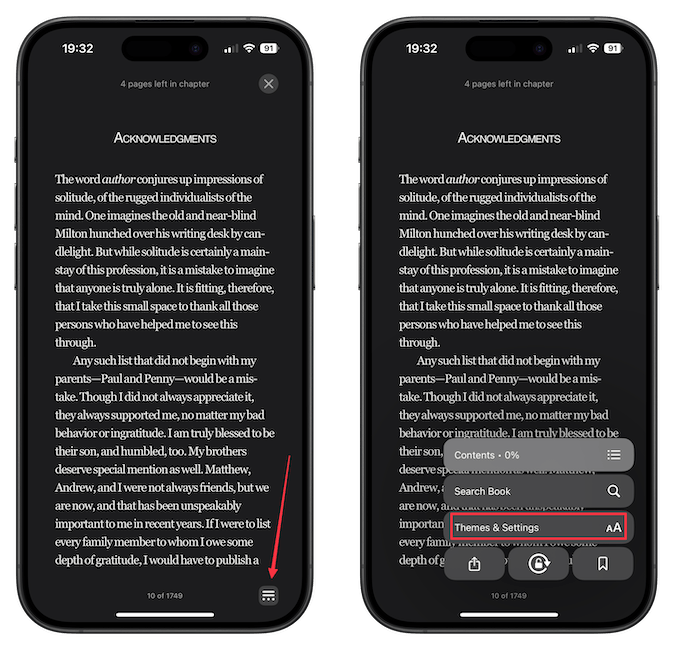 How to Use Vertical Scrolling in Apple Books | appsntips