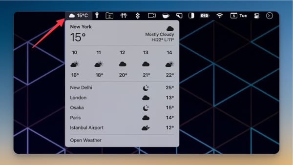 How to Add Weather Widget to Menu Bar on Mac